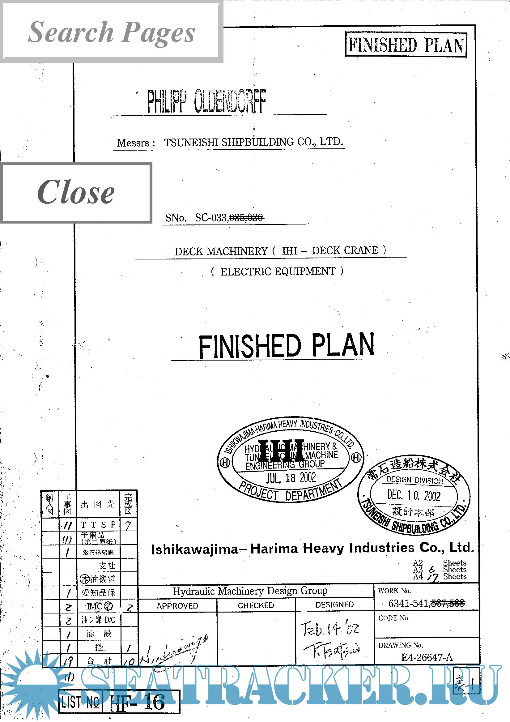 IHI Marine Deck Crane ManualS - IHI [20xx, PDF] › Marine Tracker