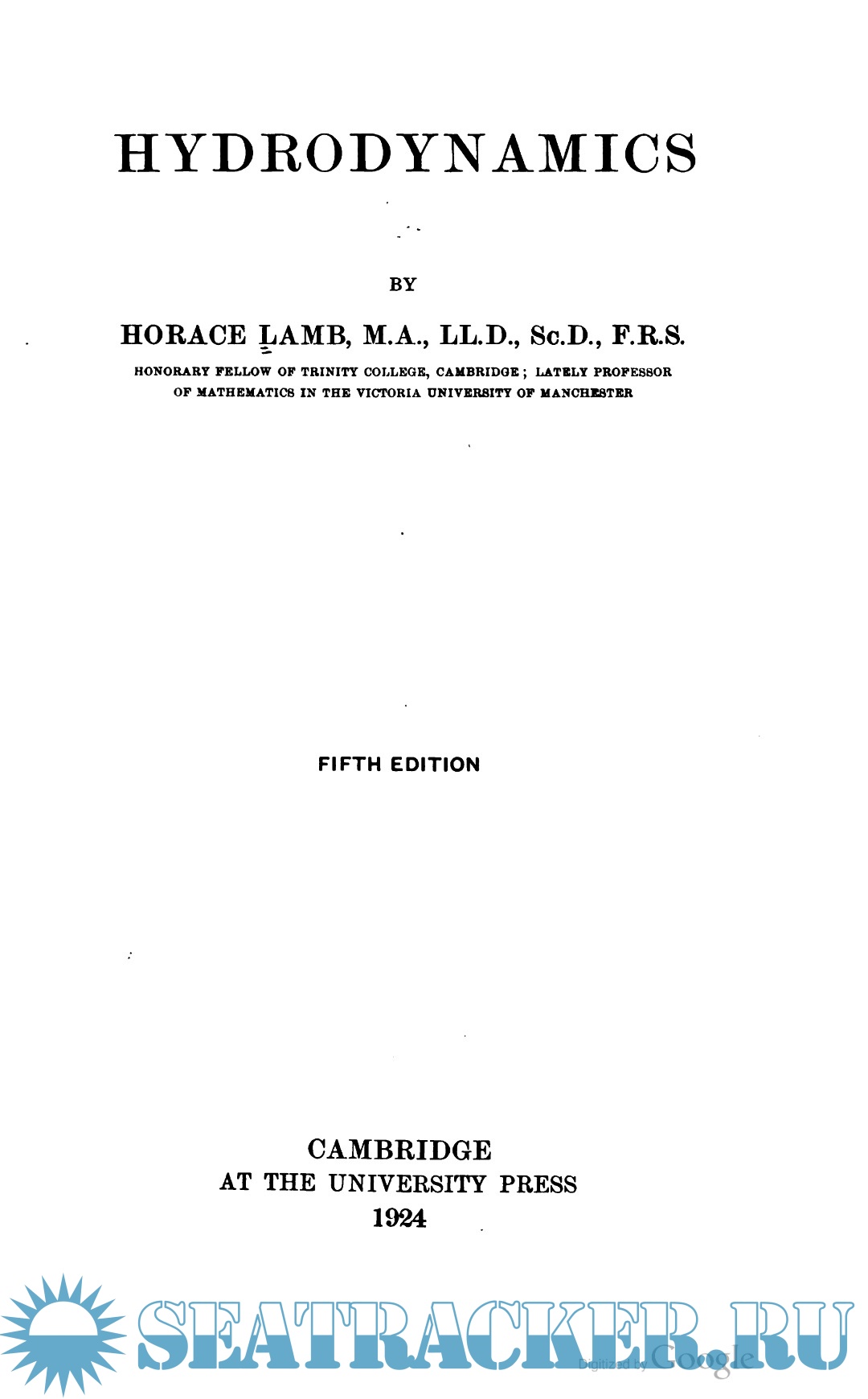 Hydrodynamics - Horace Lamb [1924, PDF] › Marine Tracker