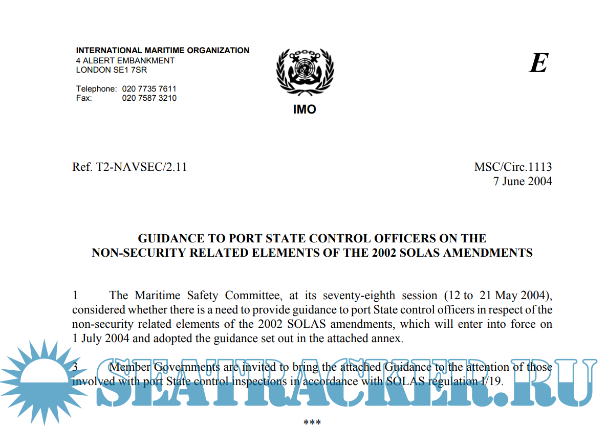 List of IMO MSC Circulars - IMO [cont, PDF] › Marine Tracker