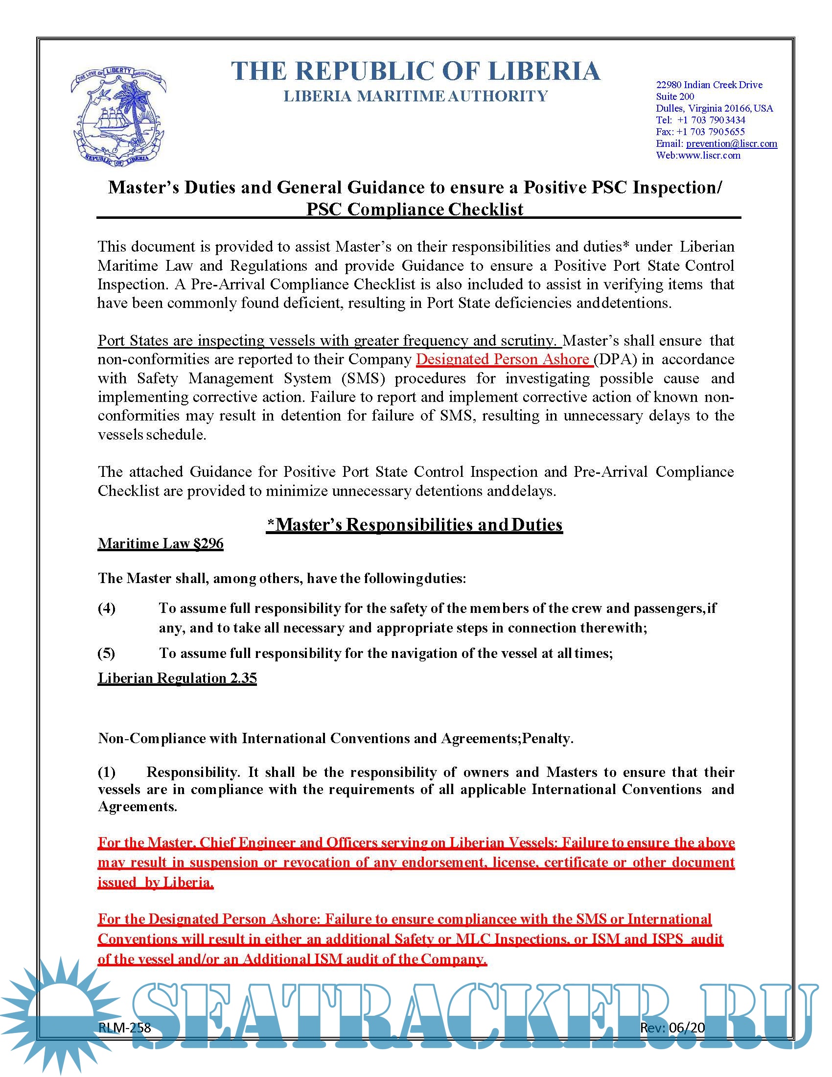 Port State Control Checklists Collection - Various [Vary, PDF] › Marine ...