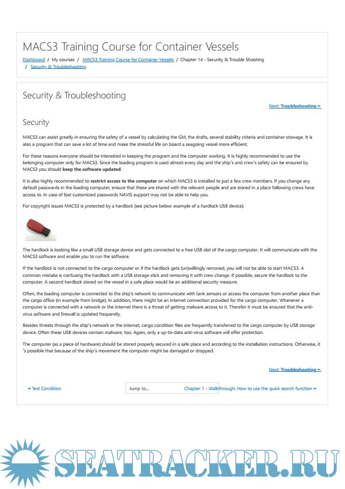 MACS3 Training Course for Container Vessels v.1.1.29.84 - NAVIS [2020 ...