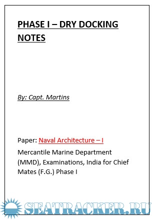Phase I - Dry Docking Notes - Capt. Martins [20xx, PDF] › Marine Tracker