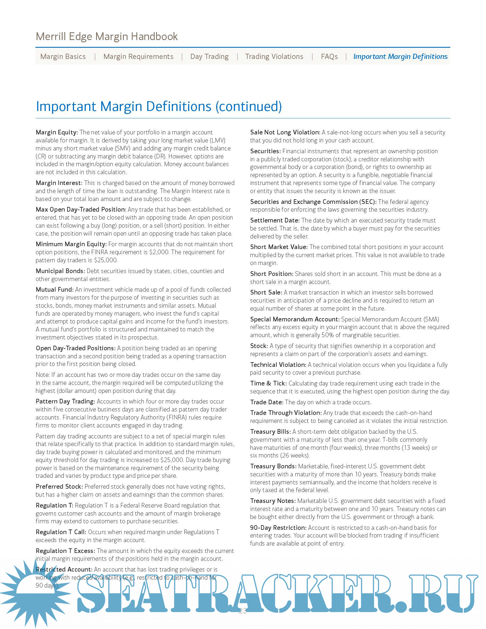 Margin Handbook - Merrill Edge [2018, PDF] › Marine Tracker