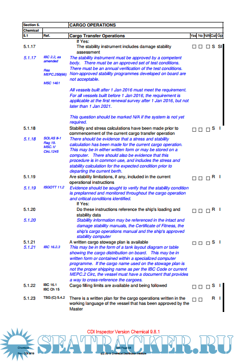 CDI Inspector Chemical Version 9.8 - Ship Inspection Report (SIR) 2019 ...