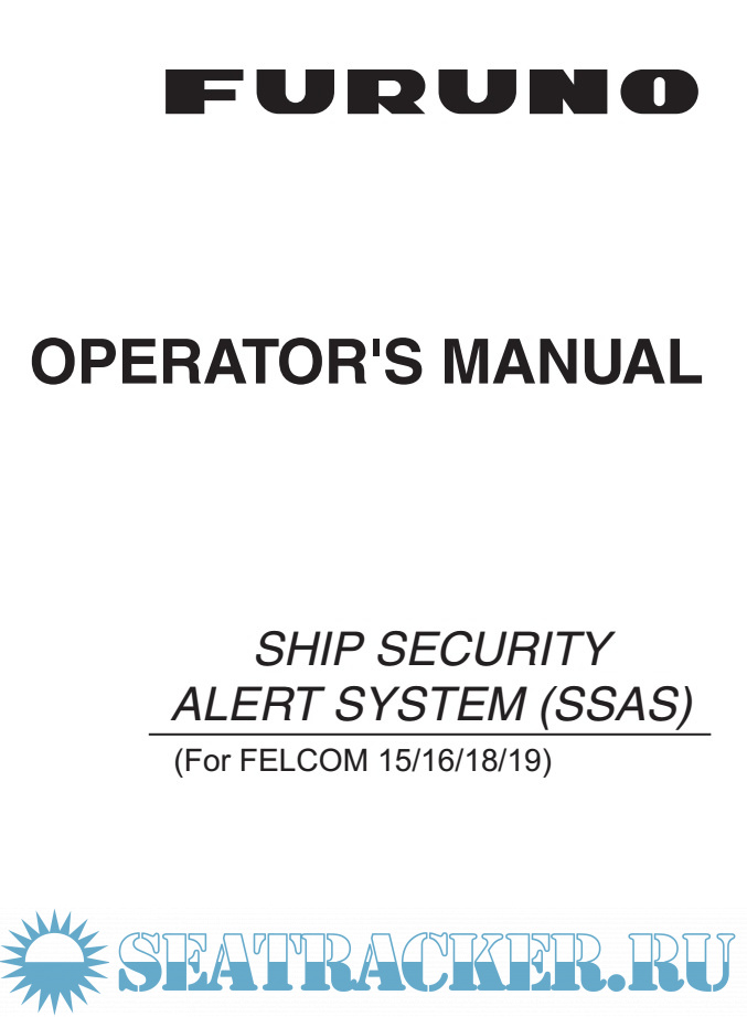 Furuno Felcom 15, 16, 18, 19 SSAS Operators Manual - Furuno [2013, PDF] › Marine Tracker