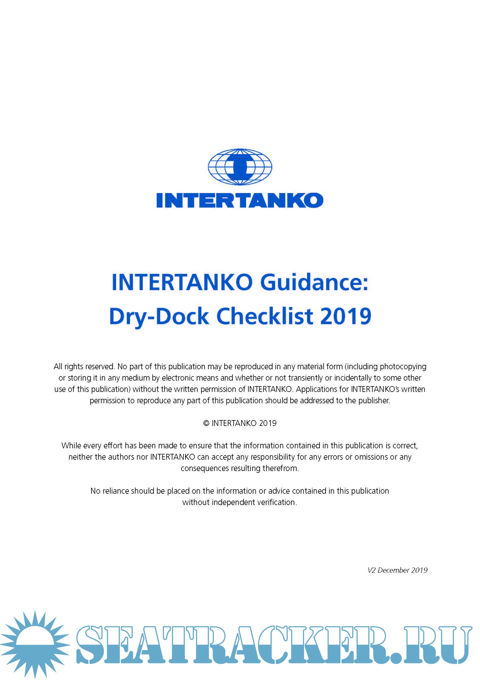 INTERTANKO Guidance: Dry-Dock Checklist 2019 - Intertanko [2019, PDF] › Marine Tracker