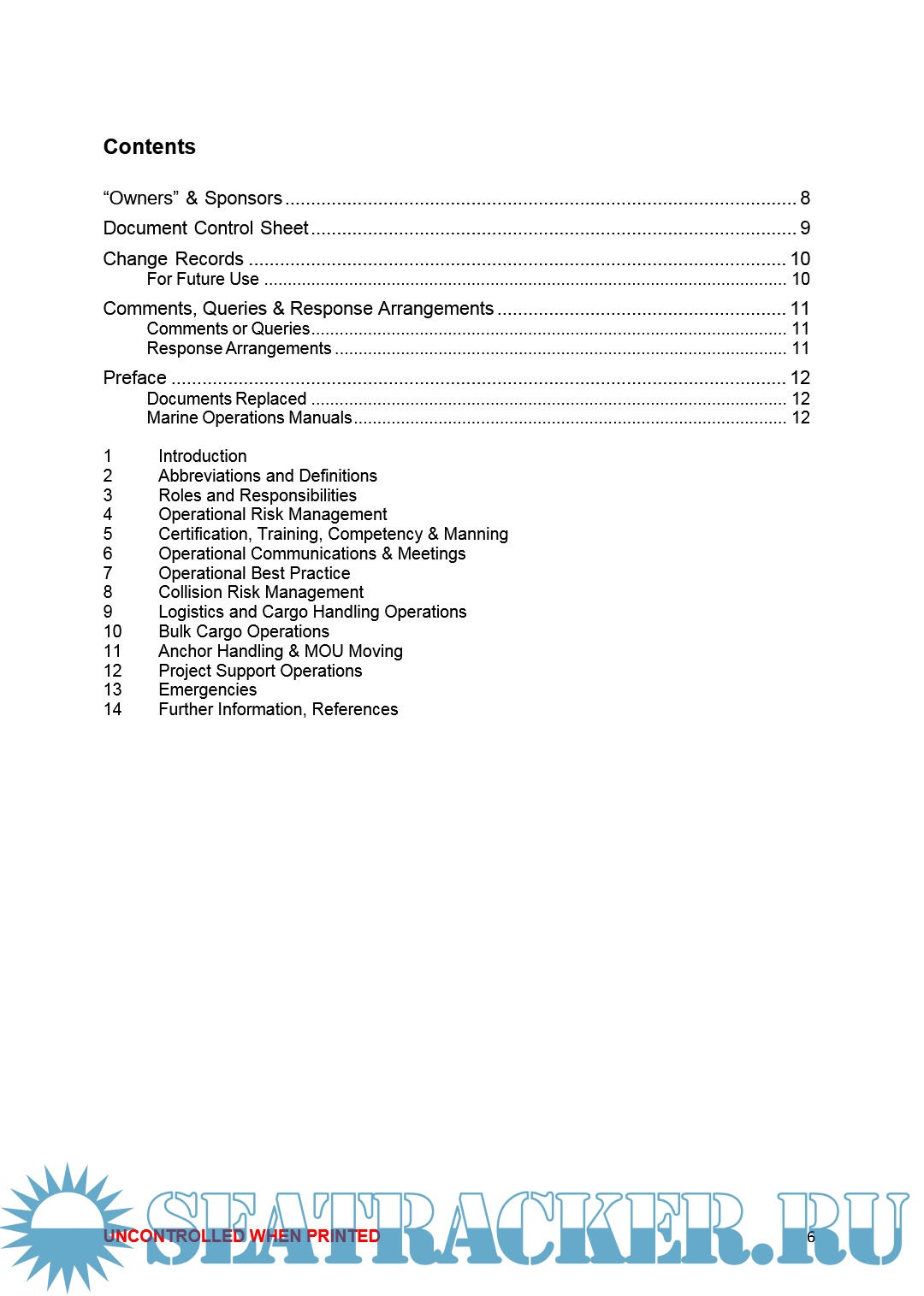 Guidelines for Offshore Marine Operations (GOMO) - OCIMF, IMCA, MSF ...