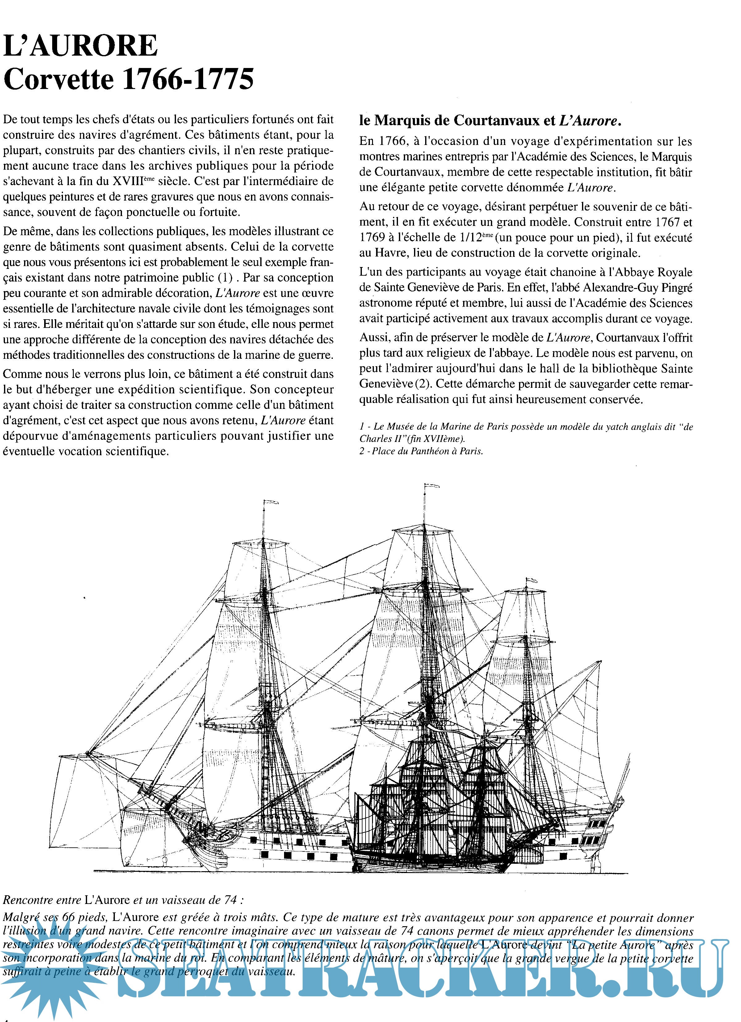 Corvette L'Aurore 1766-1775 - Gerard Delacrix [2000, PDF] › Marine Tracker