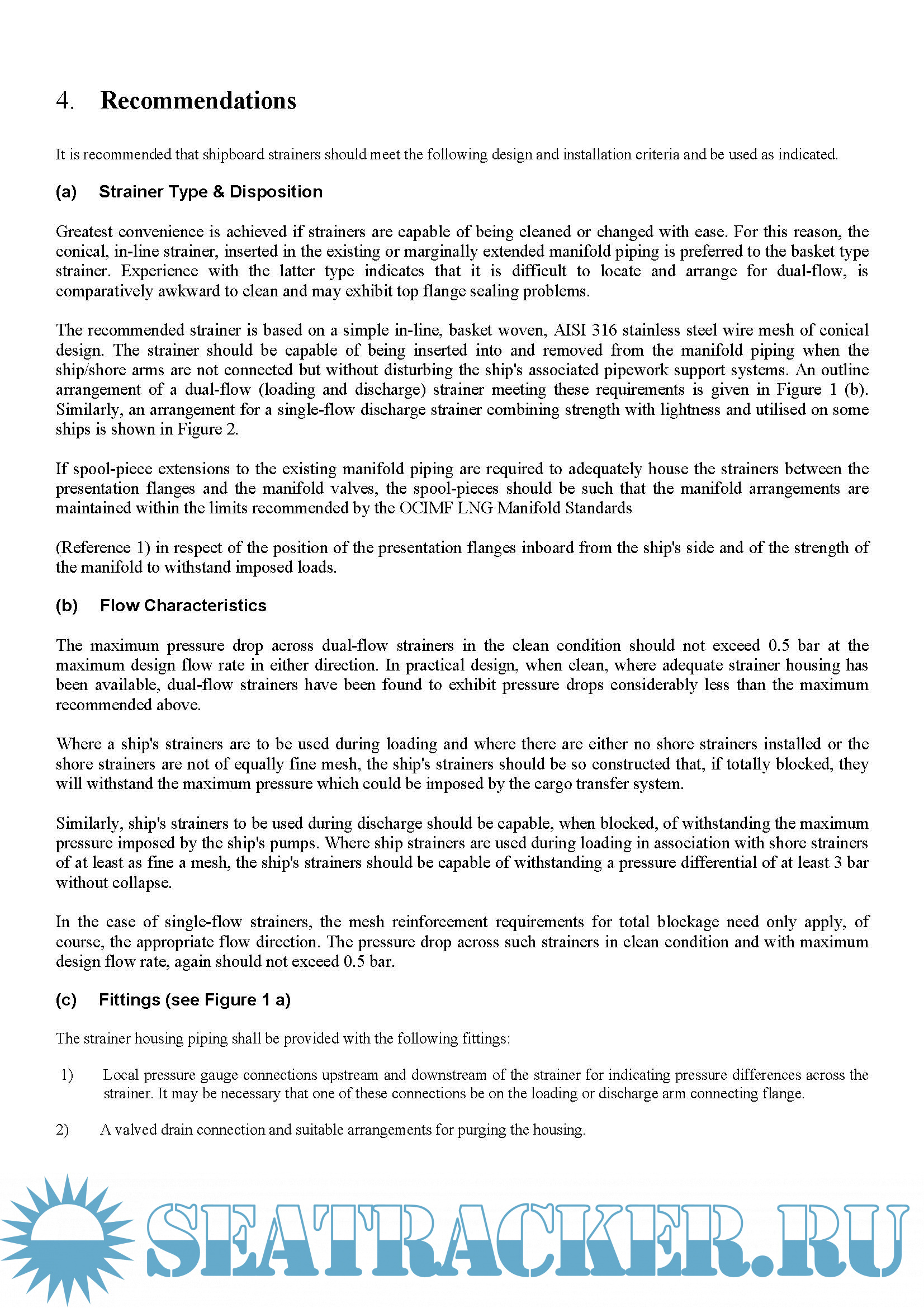 Recommendations for the Installation of Cargo Strainers on LNG Carriers ...