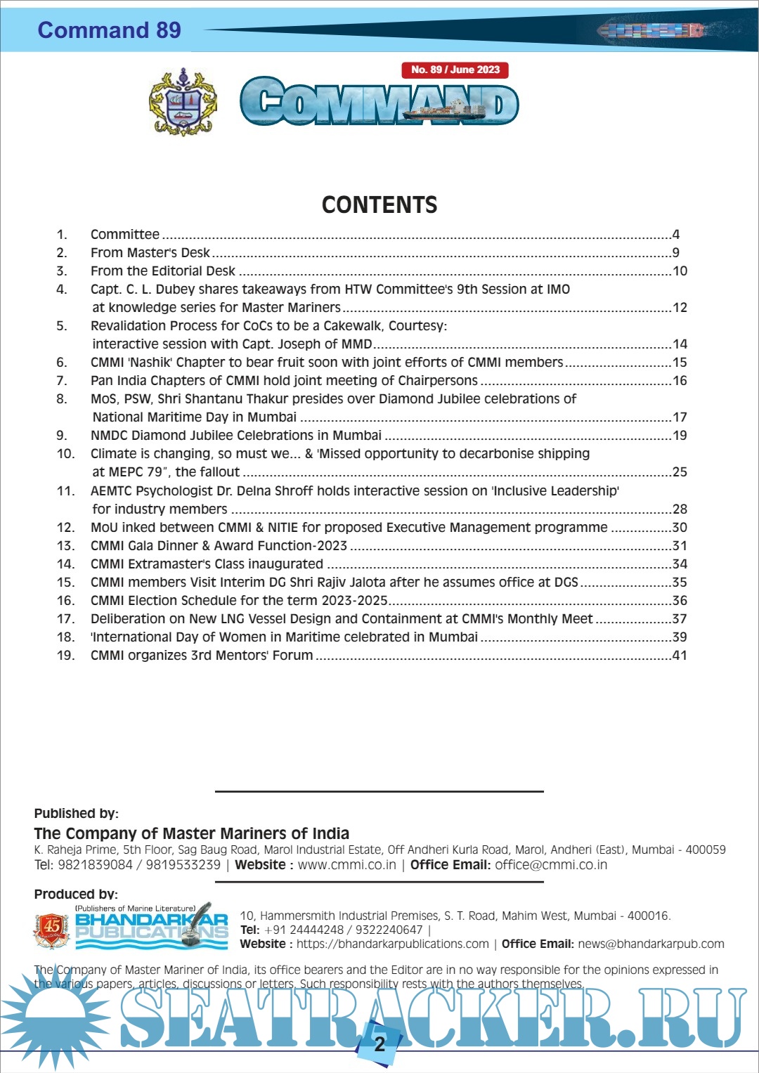 Command (No.89 | June) - CMMI [2023, PDF] › Marine Tracker