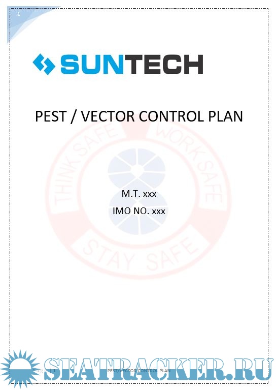 Pest / Vector Control Plan - Suntech Ship Management [2021, DOC ...