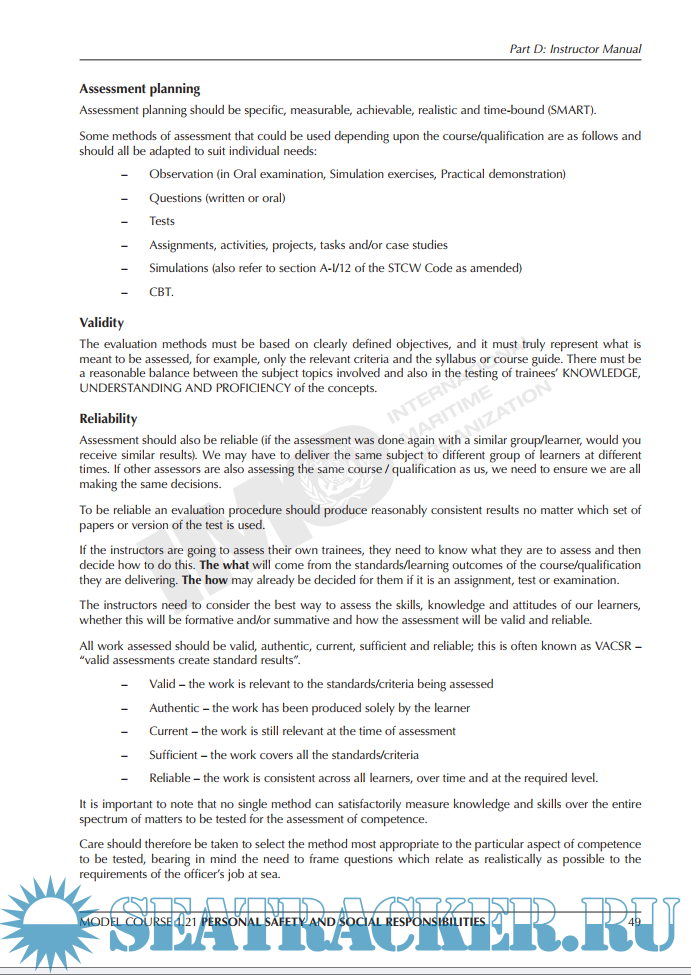 IMO Model Course 1.21 - Personal Safety and Social Responsibility [2016 ...