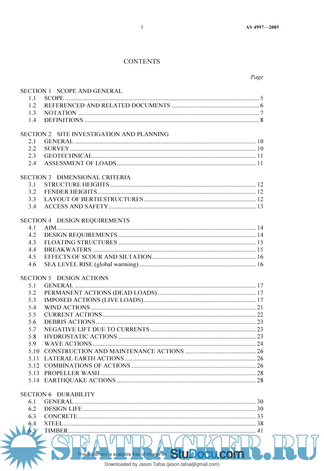 Guidelines for the design of maritime structures - Australian Standard ...