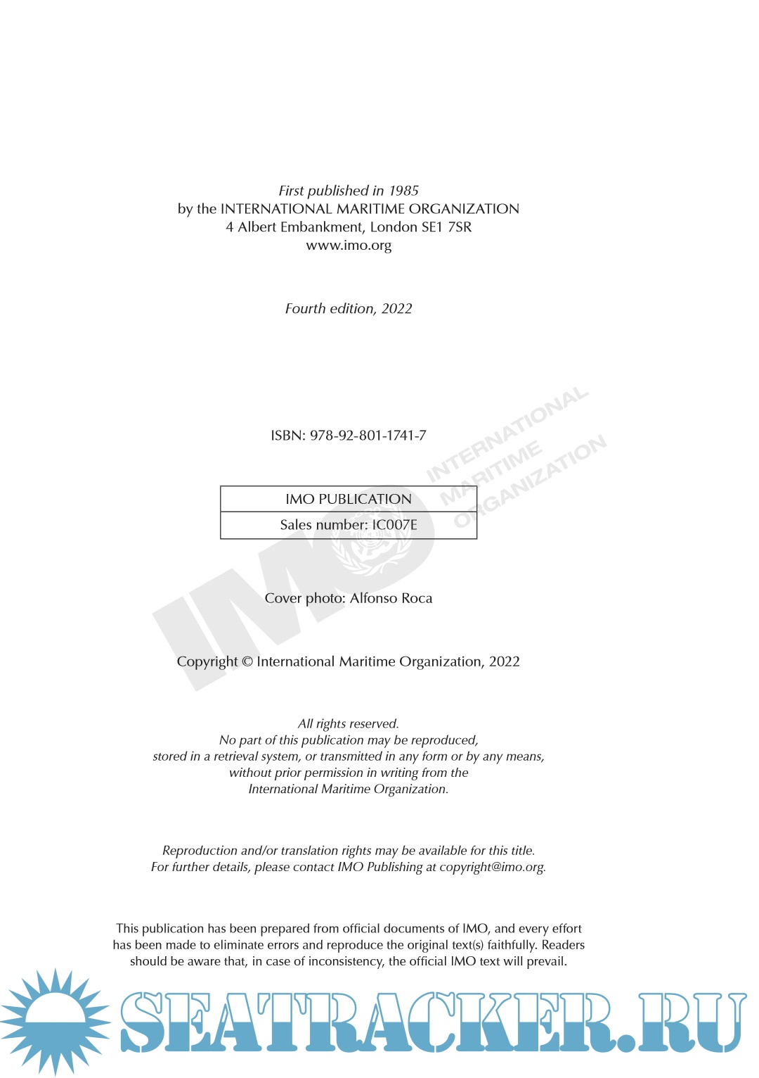 Basic Documents Volume 2 2022 Edition - IMO [2022, PDF] › Marine Tracker