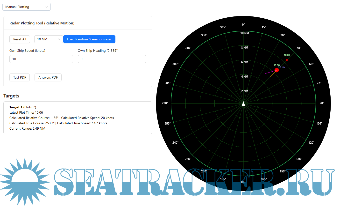 Radar Plotting Sheet Simulator - The Maritime Master [2025, HTML ...