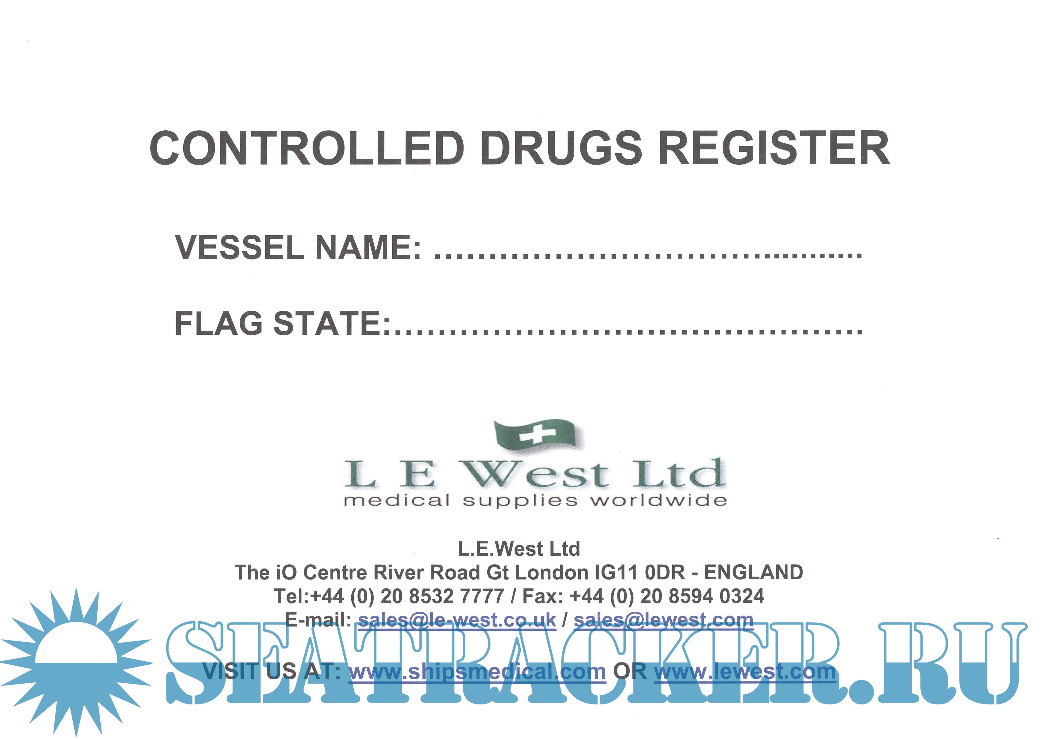 Controlled Drugs Register | Log Book - L.E. West [20xx, PDF] › Marine ...