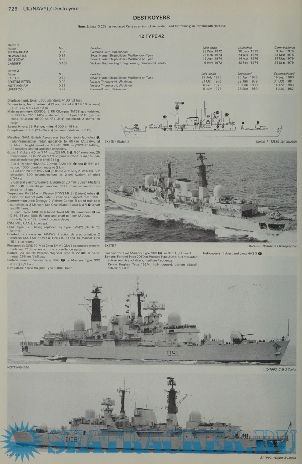 Jane's Fighting Ships 1992-1993 - John Moore [1992, PDF] › Marine Tracker