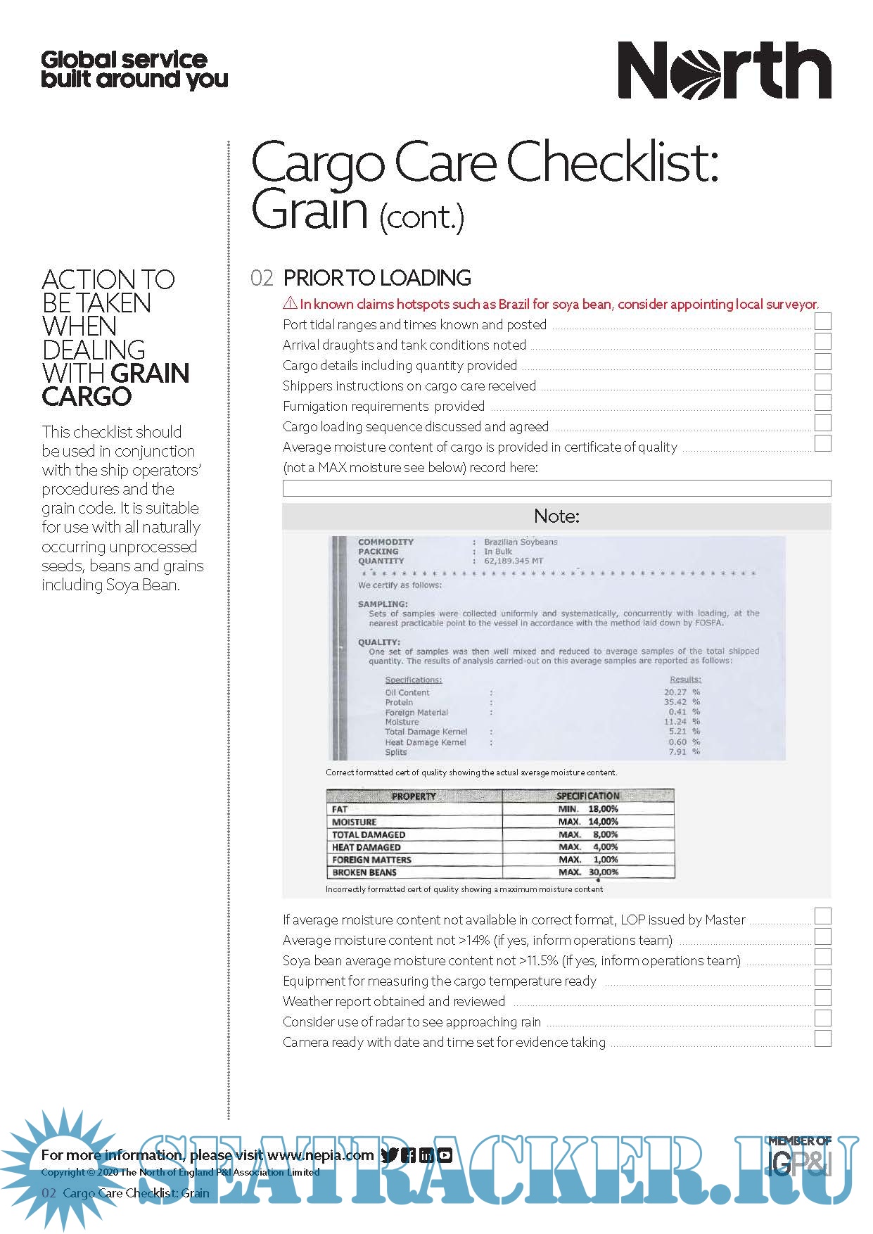 Bulk cargo checklists: Grain, Coal, Nickel Ore [Loss prevention] - The ...