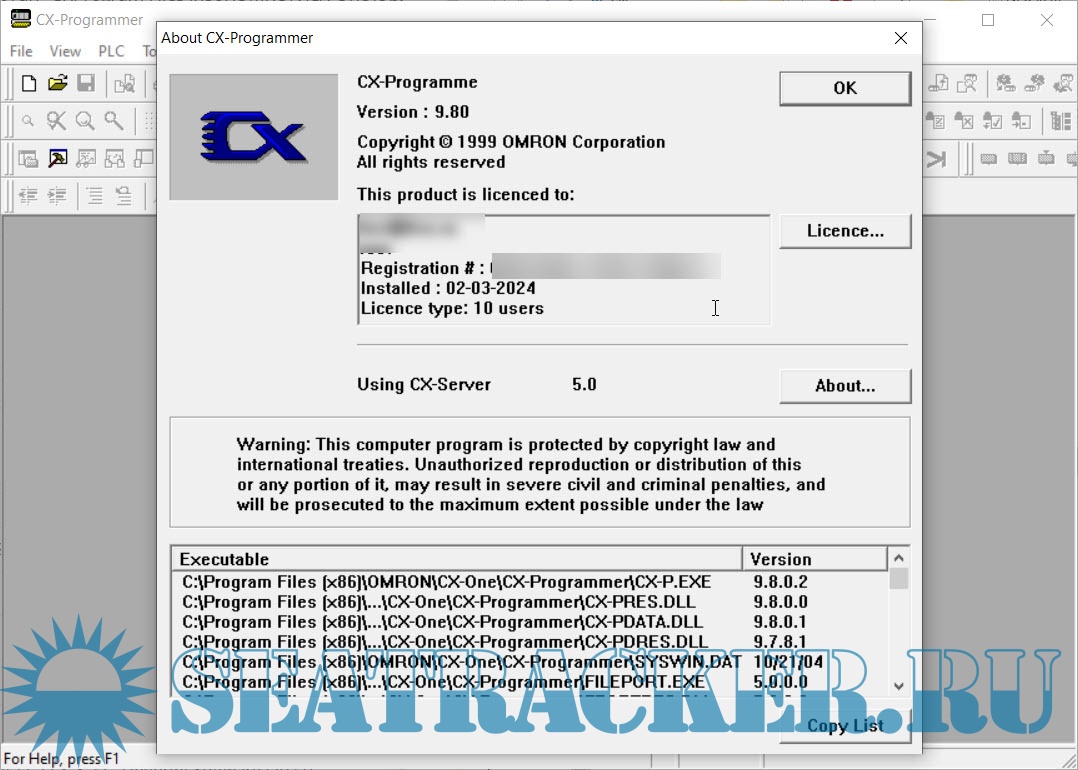 OMRON CX-ONE v.4.60 (+CX-Programmer v9.8) - OMRON [2023] › Marine Tracker