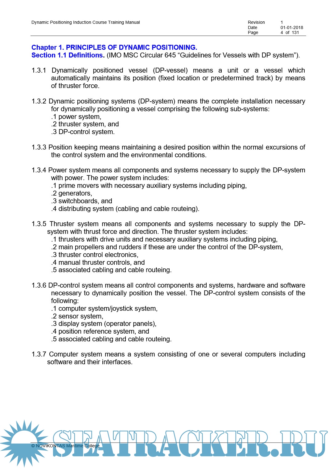 DP Induction Course Training Manual - Novikontas Maritime College [2018 ...