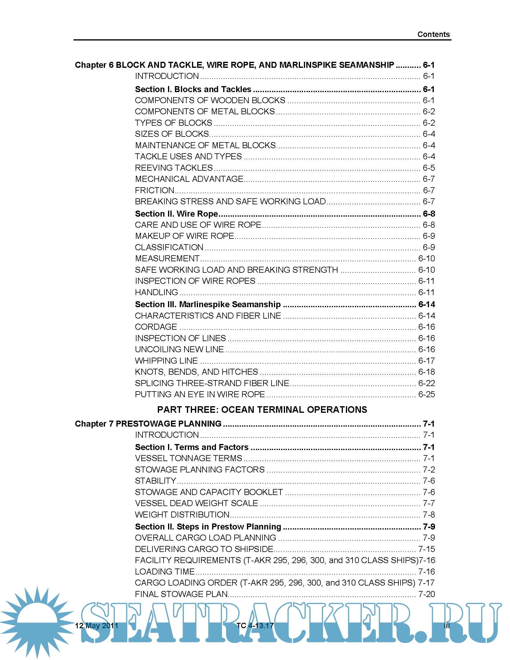 Cargo Specialists' Handbook TC 4-13.17 (FM 55-17) - HeadQuarters ...