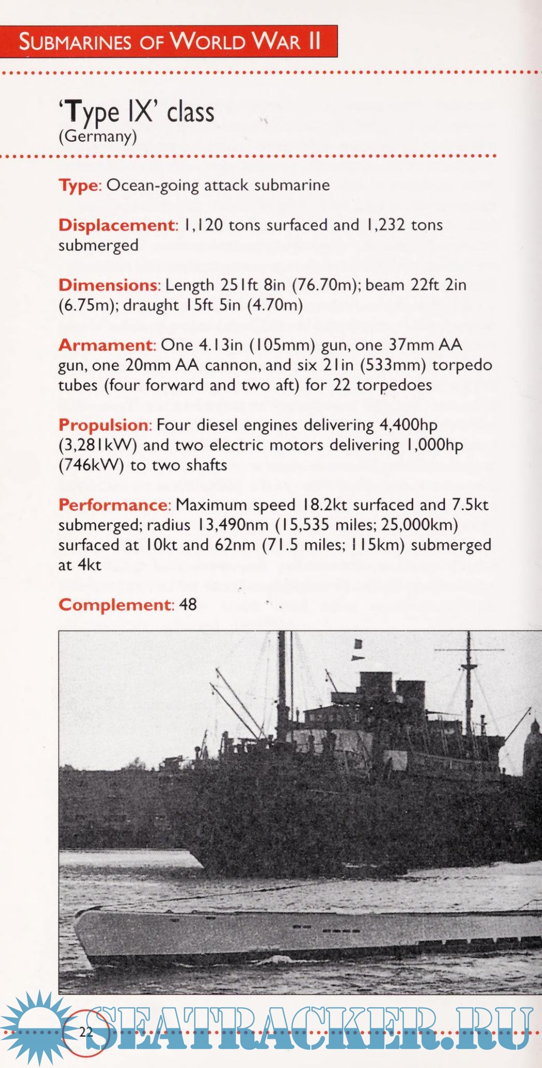An Illustrated Data Guide to Submarines of World War II - Chant С. [1997, PDF] › Marine Tracker