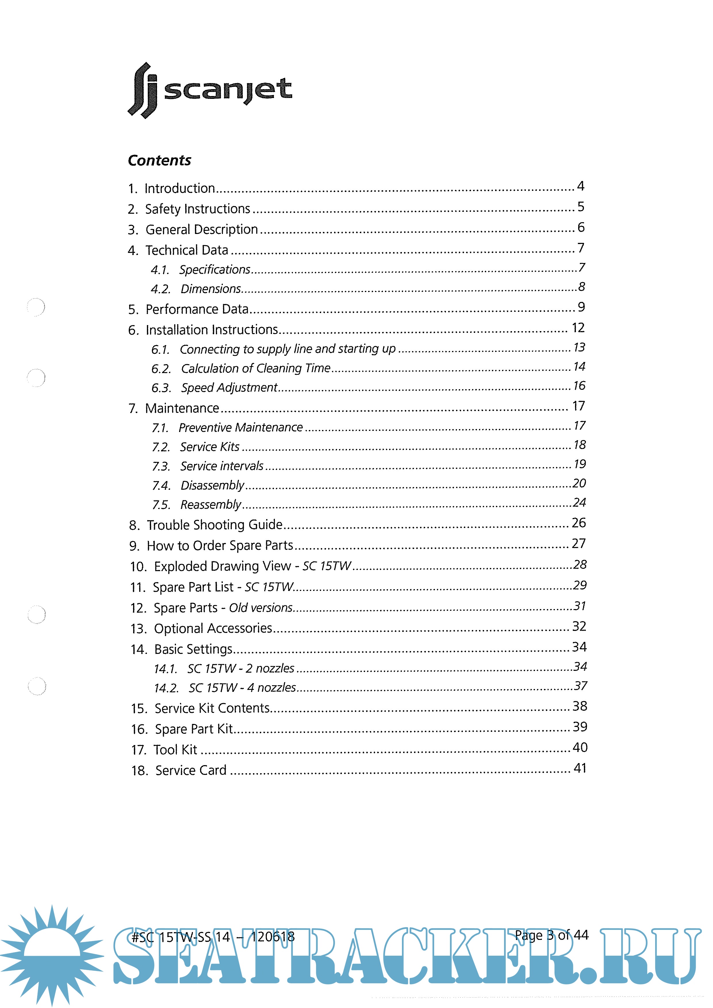 ScanJet SC 15TW Instruction Manual - www.scanjet.se [2012, PDF ...