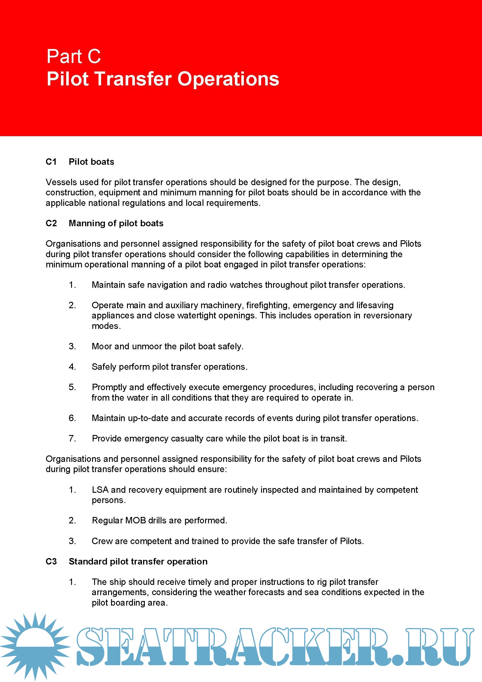Pilot Transfer Operations - IMPA [2024, PDF] › Marine Tracker