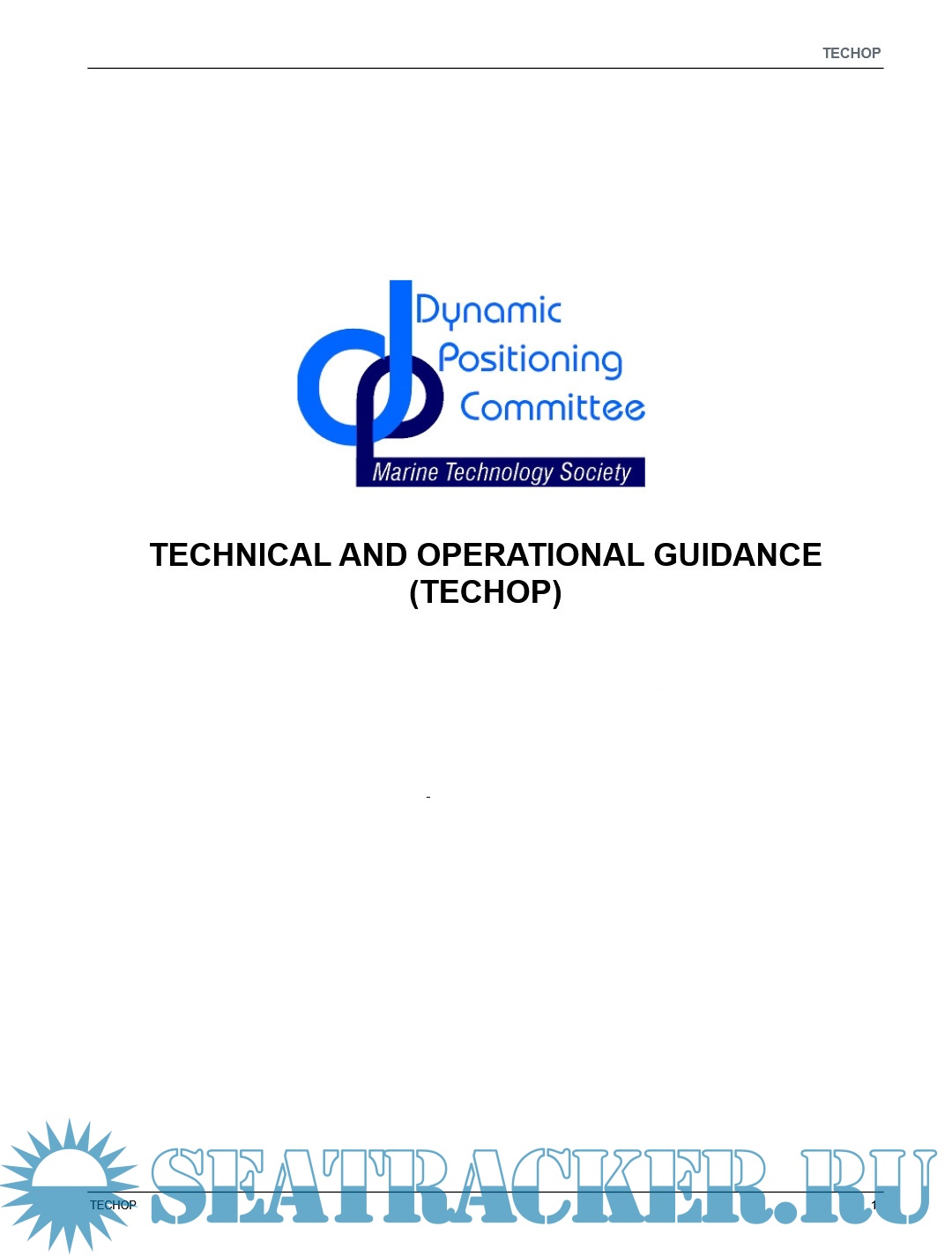 DP Technical and Operational Guidance Notes (TECHOP) Collection ...