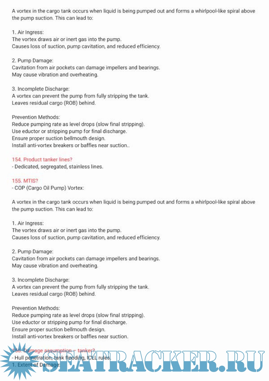 Oral Notes (Function 2) for Chief Mate F.G. Mercantile Marine ...