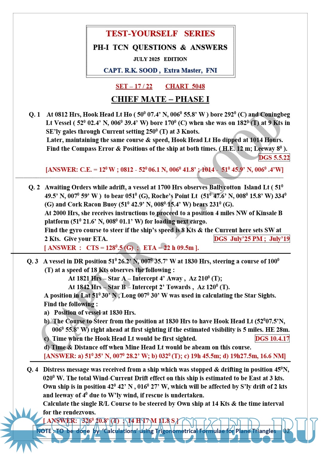 Test Yourself Series: Question & Answers from past papers - Terrestrial ...
