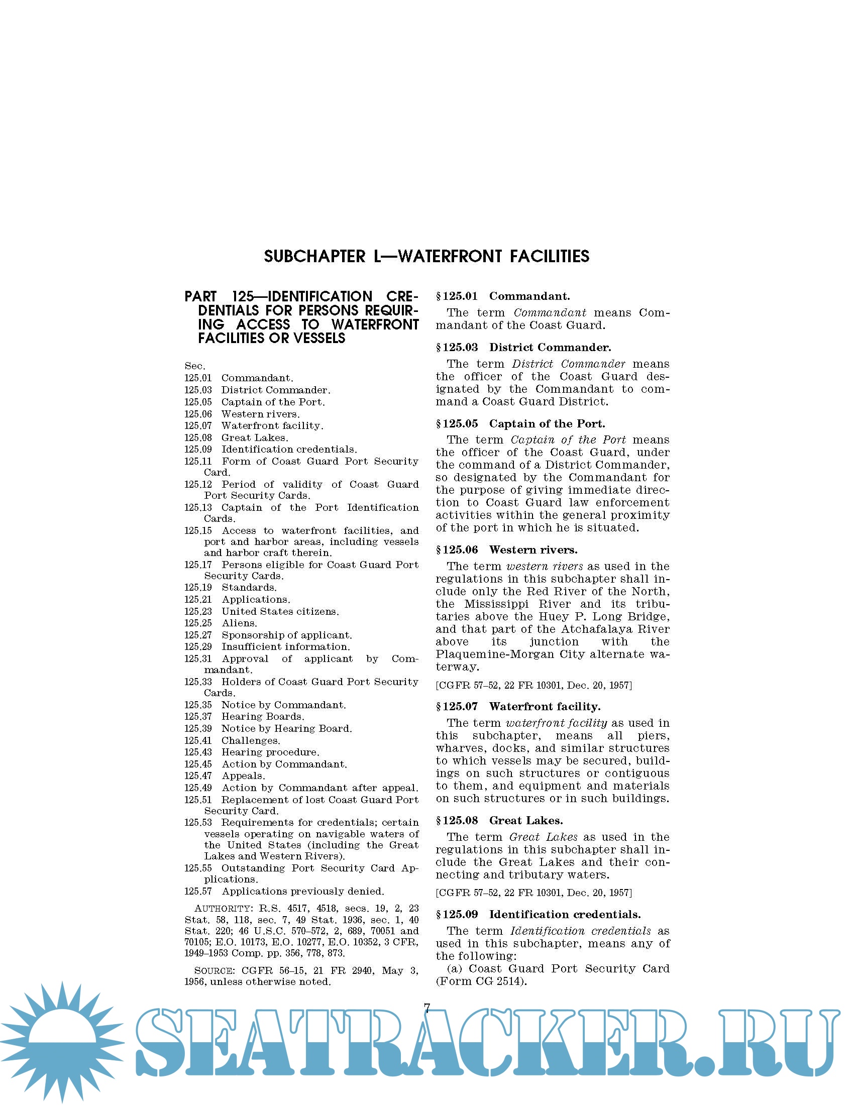 Code of Federal Regulations CFR Title 33 Volume 2 - USGPO [2023, PDF] › Marine Tracker