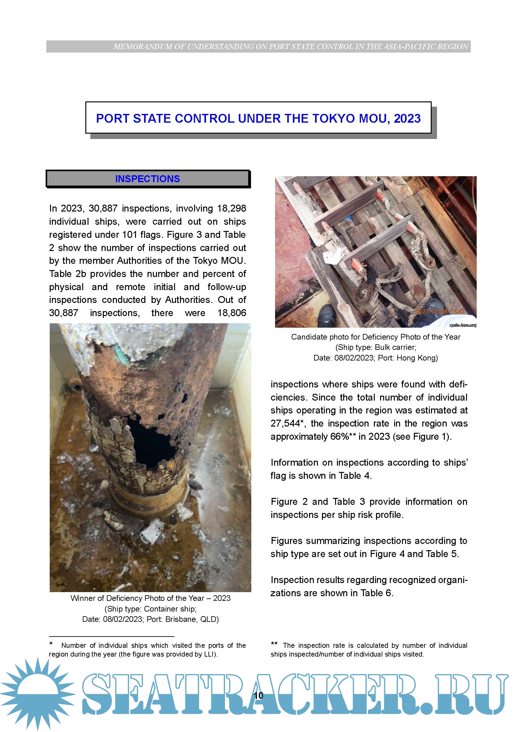 Port State Control 2023 Annual Report - Tokyo MoU [2024, PDF] › Marine ...
