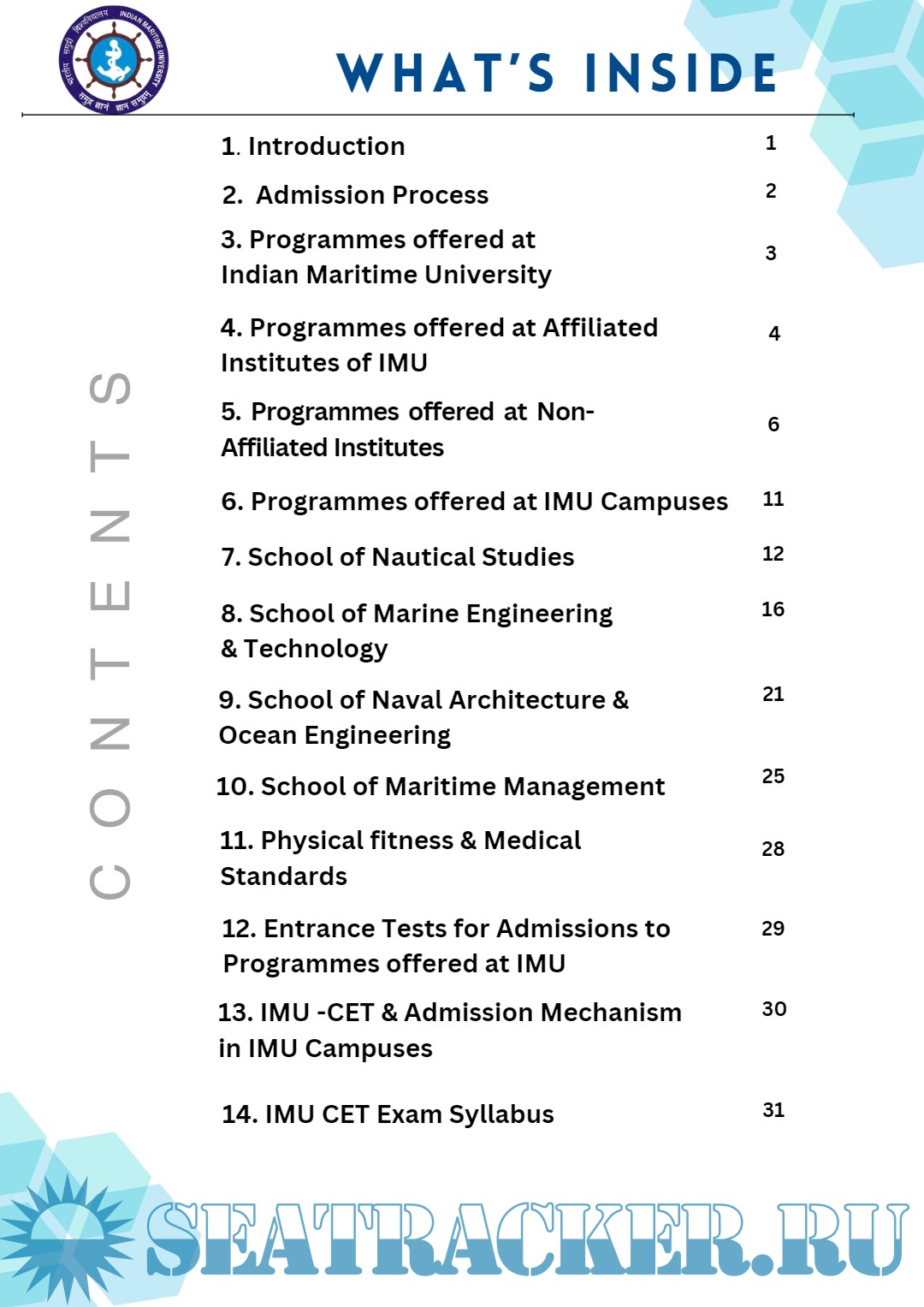 Indian Maritime University (IMU) Academic Brochure for Admissions in ...