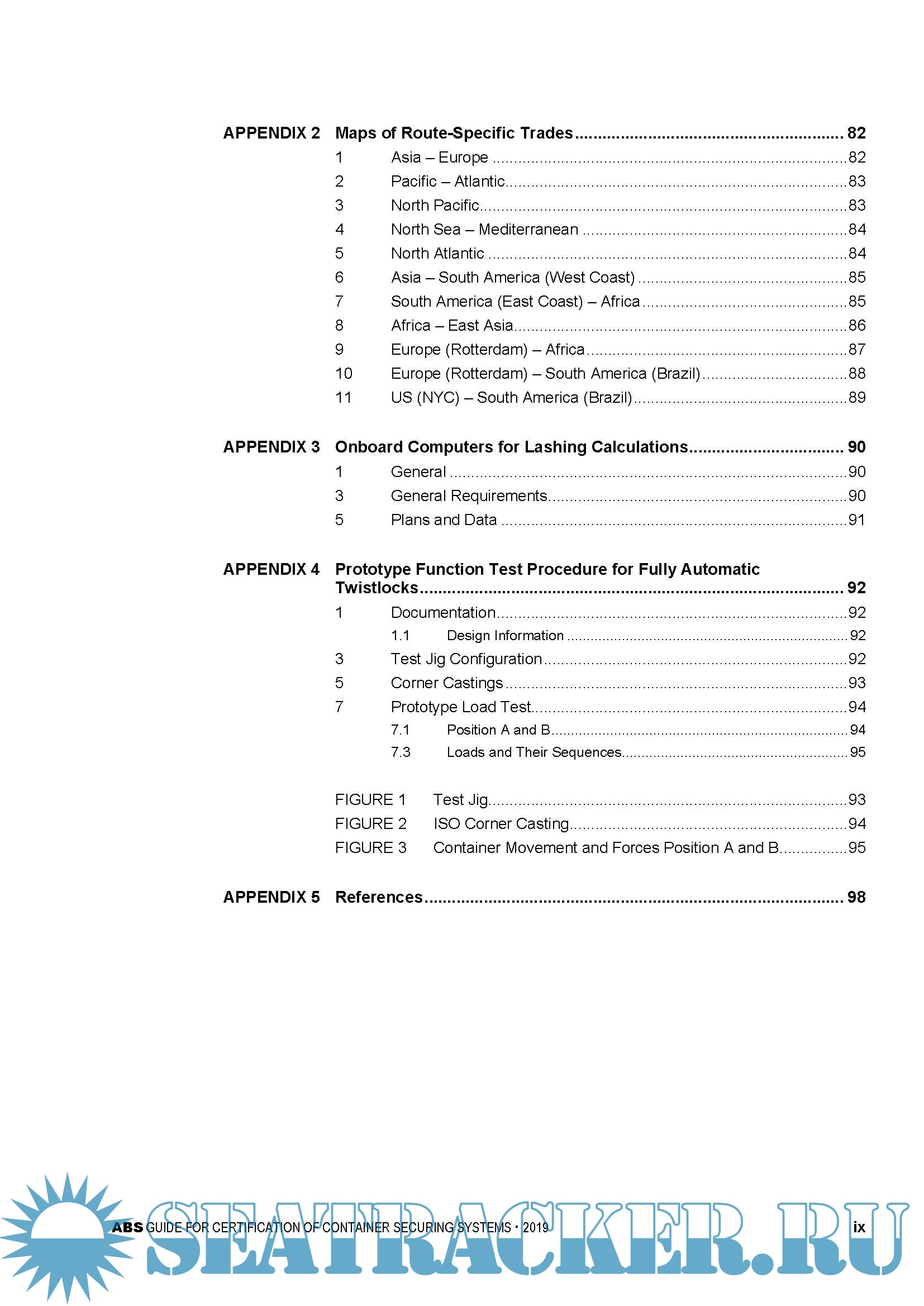 Guide for certification of Container Securing Systems - ABS [2019, PDF] › Marine Tracker