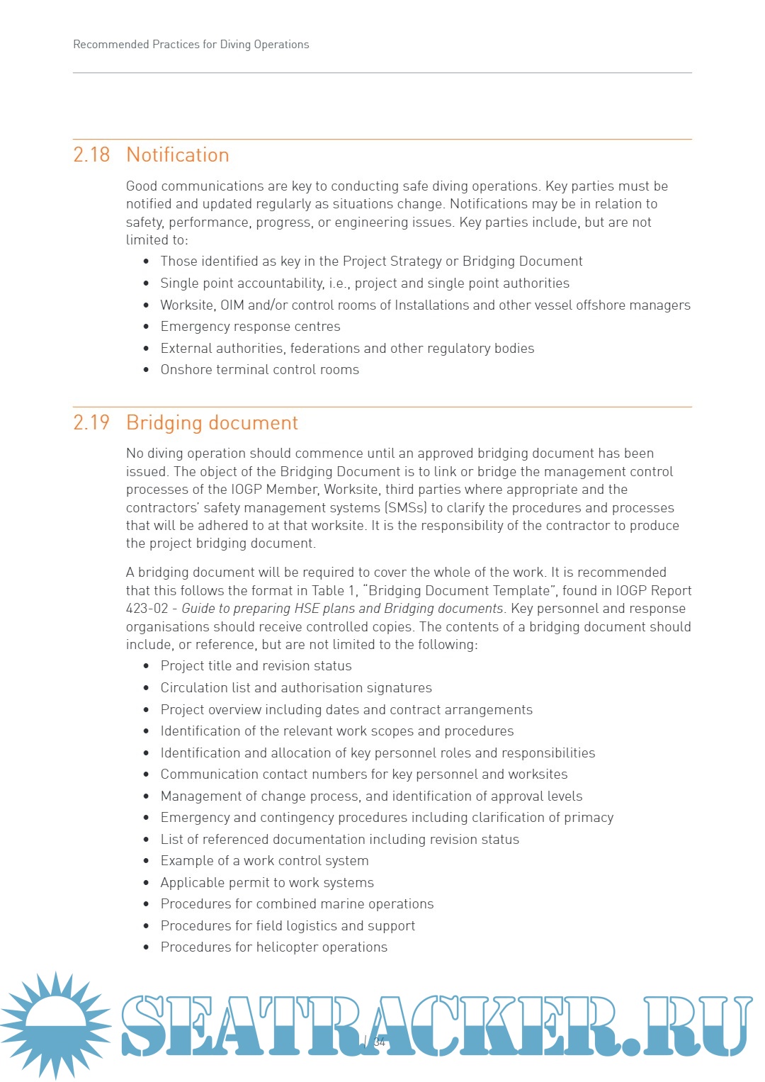 Recommended Practices for Diving Operations - International Association ...