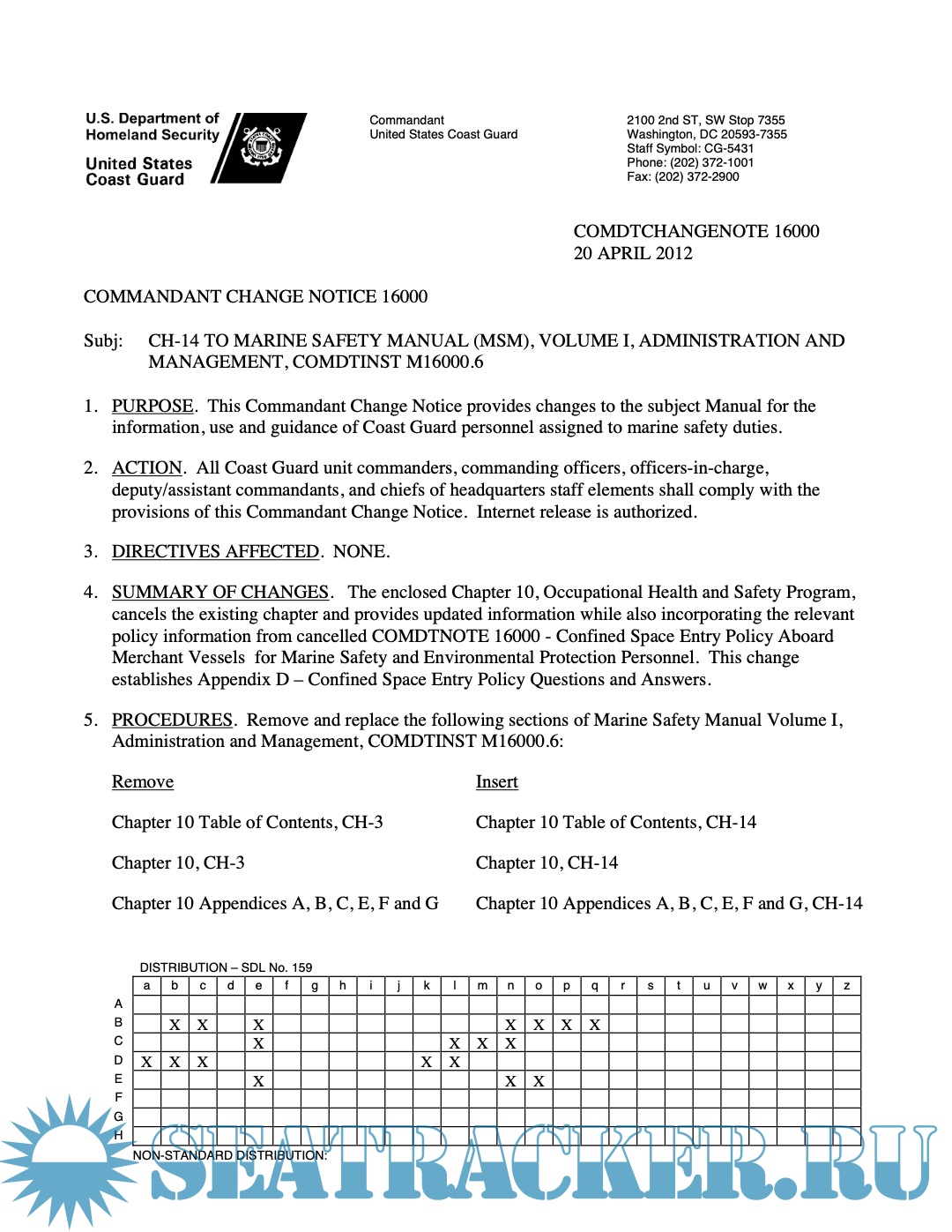 Marine Safety Manual, vol 1 - P.F. Thomas [2012, PDF] › Marine Tracker
