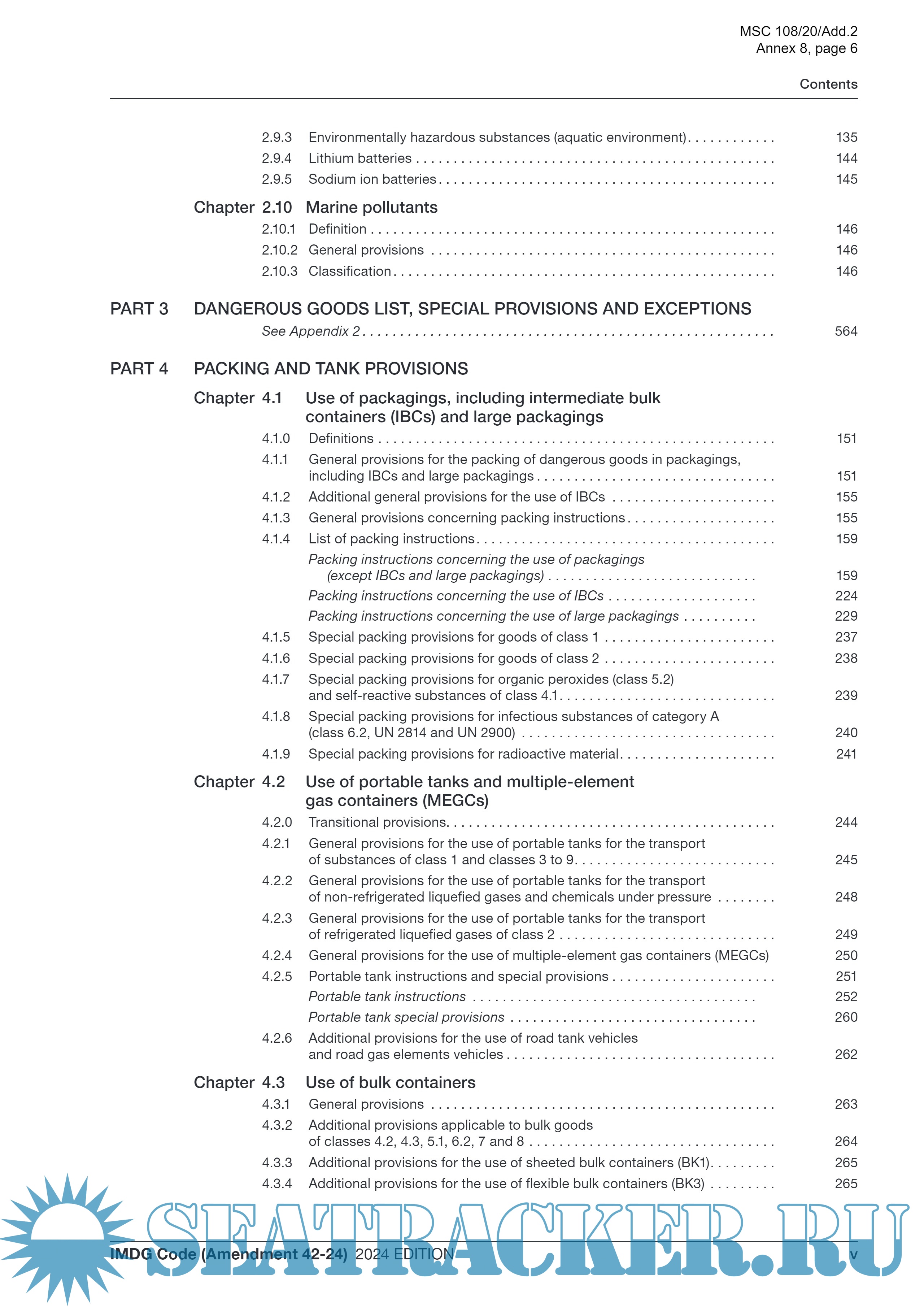 International Maritime Dangerous Goods (IMDG) Code Amendments 2024 ...