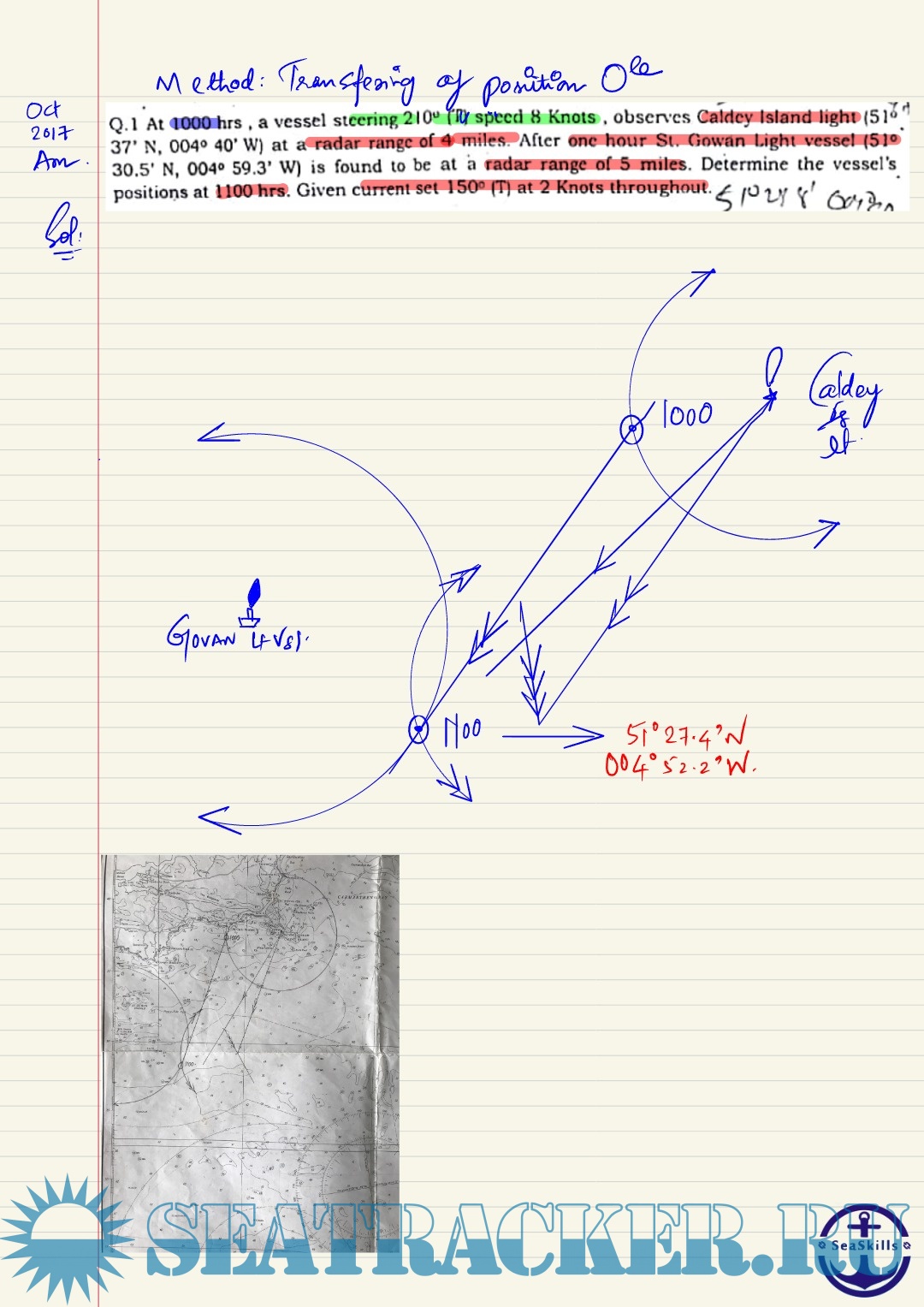 Navigation - Section A: Chart 5074 solved from Past Question Papers of ...