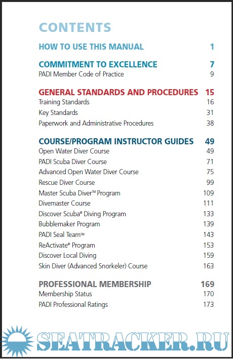 PADI Instructor Manual 2021 - PADI [2021, PDF] › Marine Tracker