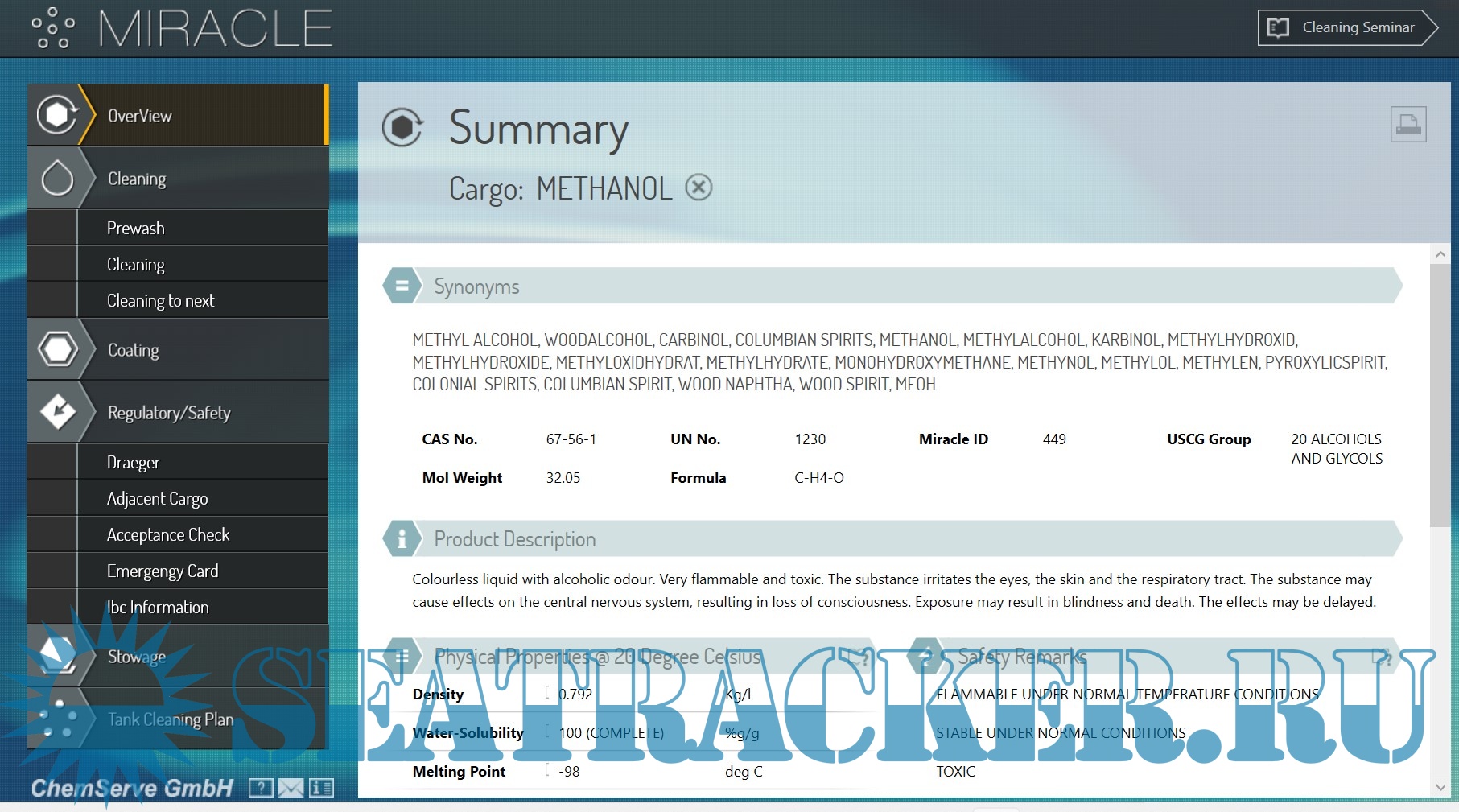 Miracle v.11.0a (Tank Cleaning Guide) - Chemserve Gmbh [2013 ...