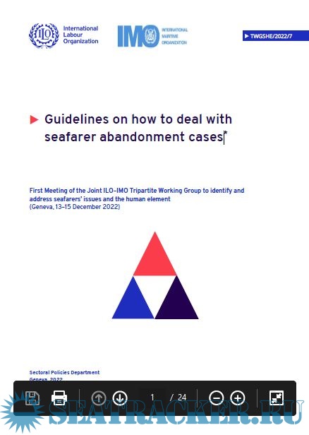 Guidelines on how to deal with seafarer abandonment cases - ILO & IMO [2022, PDF] › Marine Tracker