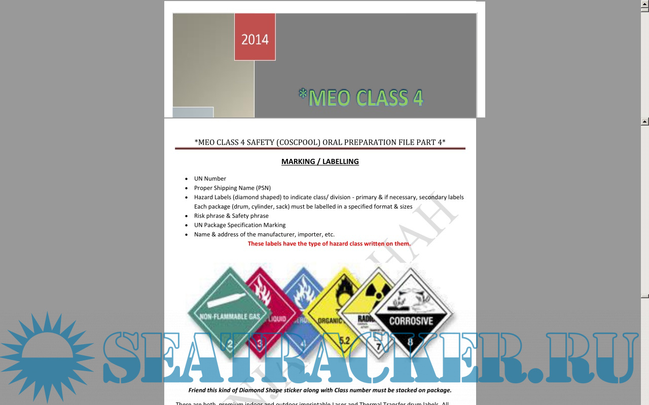 MEO Class IV - Safety (COSCPOOL) Oral Preparation File Part 4 - Kunjal Shah [2014, PDF] › Marine ...