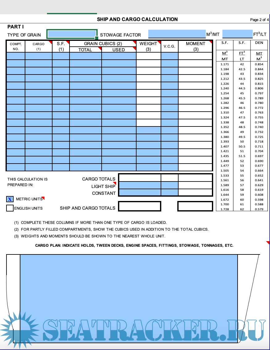 NCB Grain Stability Calculation Form - National Cargo Bureau (NCB ...