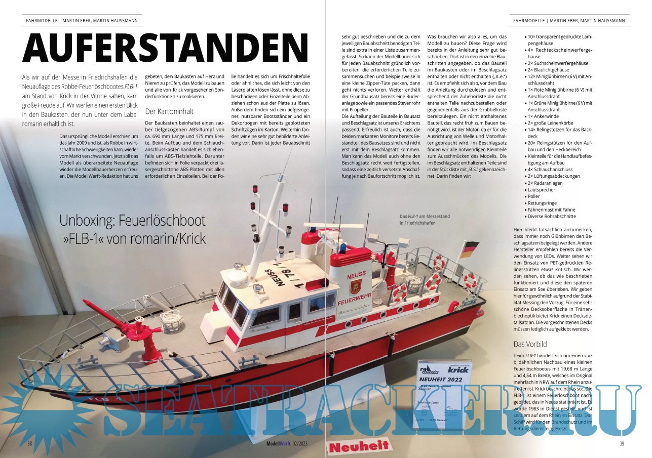 ModellWerft - Februar - Eric Schafenrort (Redaktor) [2023, PDF] › Marine Tracker