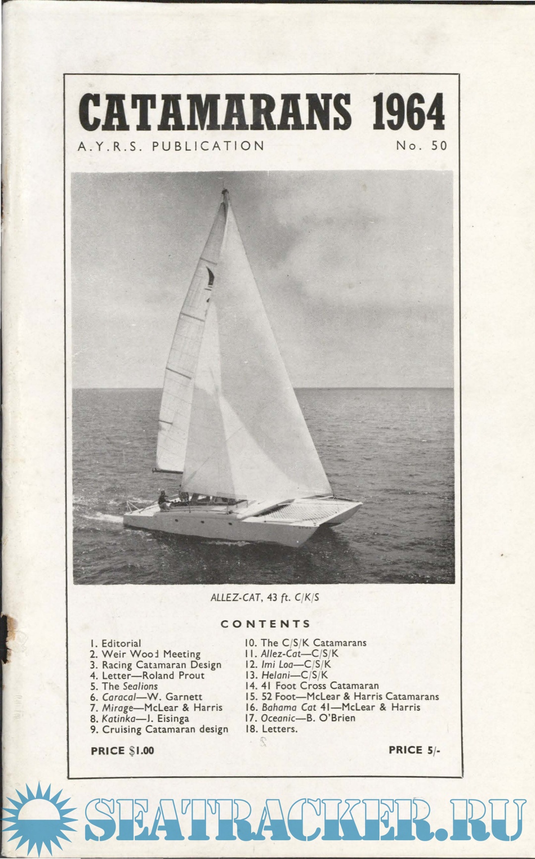 A.Y.R.S. Publication No.050 - Catamarans 1964 - A.Y.R.S. [1965, PDF ...