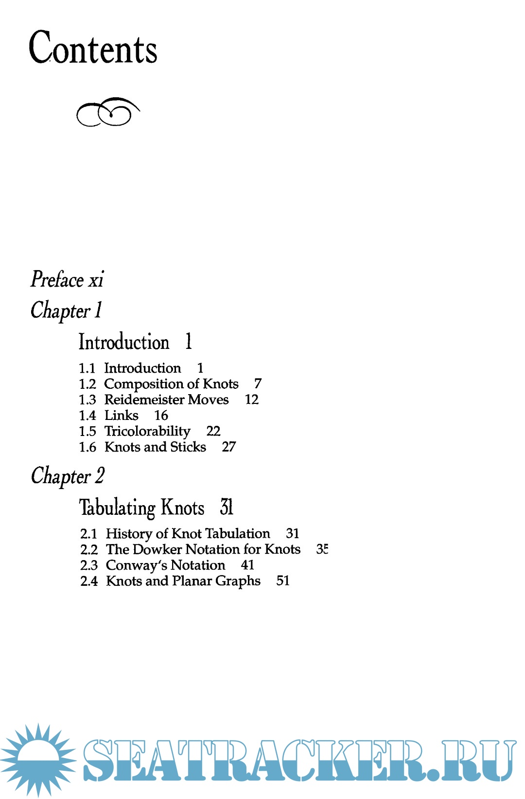 The Knot Book - Colin C. Adams [2004, PDF] › Marine Tracker