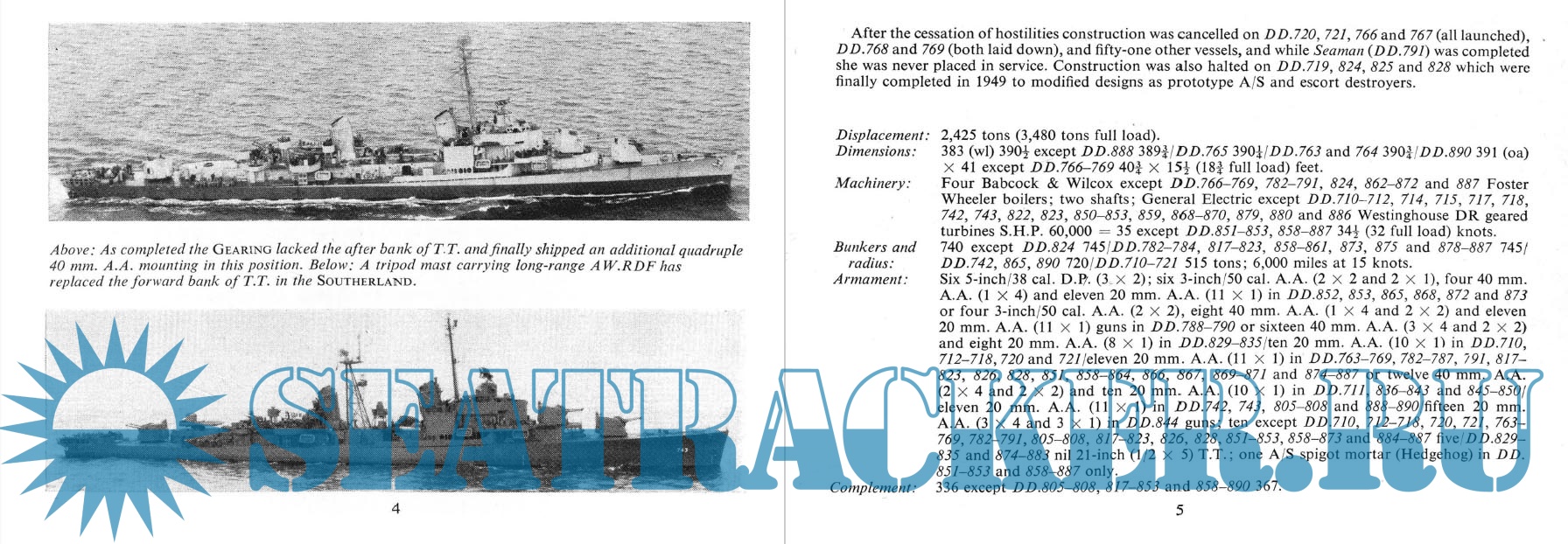 American Fleet and Escort Destroyers, Volume Two - H.T. Lenton [1971 ...