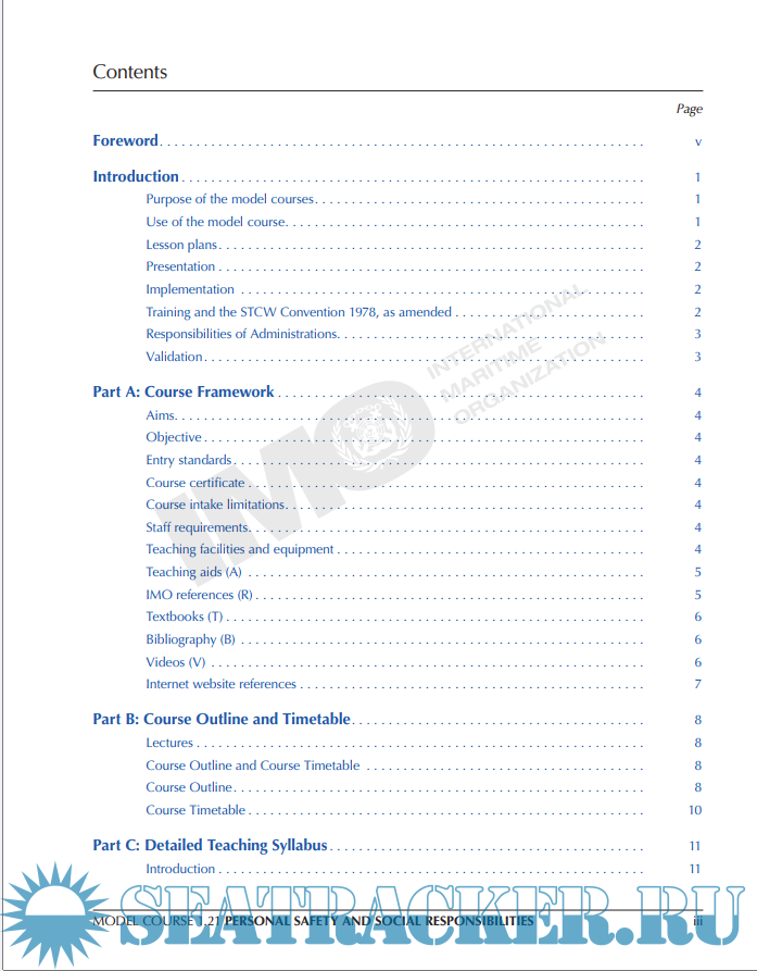 IMO Model Course 1.21 - Personal Safety and Social Responsibility [2016 ...