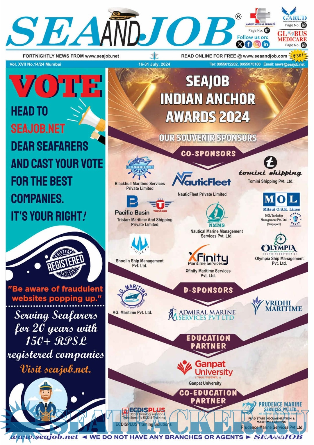 Sea and Job: No. 14/24 - Sea Line Group [2024, PDF] › Marine Tracker